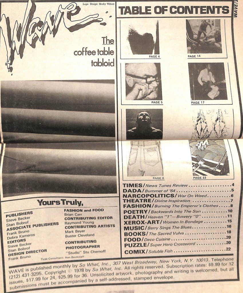 Wave Underground Newspaper #1 – Last Gasp