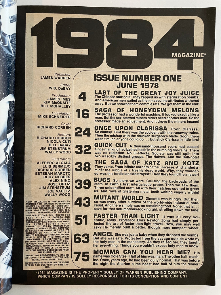 1984 Magazine #1 – Last Gasp